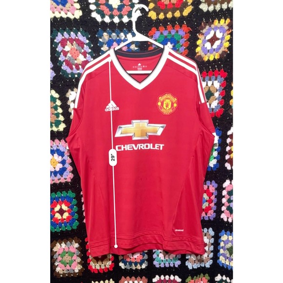 adidas | Shirts | Adidas Manchester United Climacool Chevrolet Jersey ...